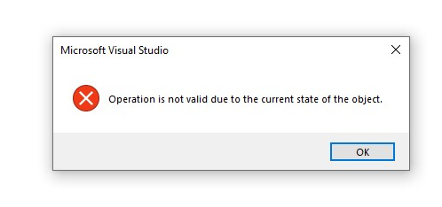 TwinCAT 3软件安装/卸载常见问答: TwinCAT 3点击项目属性无窗口出现，点击属性栏内的属性窗口按钮，提示报错“Operation is not valid due to the ...